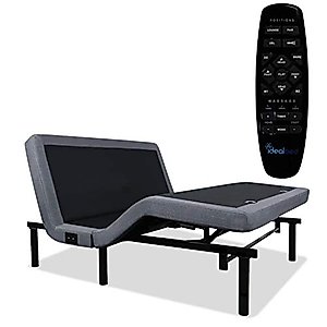 iDealBed 4i Custom Adjustable Bed Base, Wireless, Massage, Dual USB Charge, Nightlight, Zero-Gravity, Anti-Snore, Memory Pre-Sets, Queen