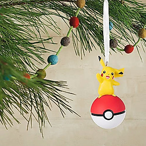 Hallmark Pokémon Pikachu on Poké Ball Christmas Ornament