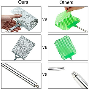 3 Pieces Fly Swatter Manual Retractable Fly Swatter Detachable Telescopic Fly Swatter, 3 Colors