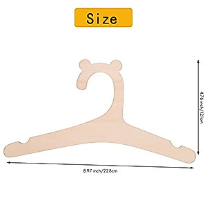 Newborn Hangers for Baby Clothes ,Baby Children Wooden Hangers for Clothes Hangers - 6 Pcs ,30 Pcs Set (9 inches)