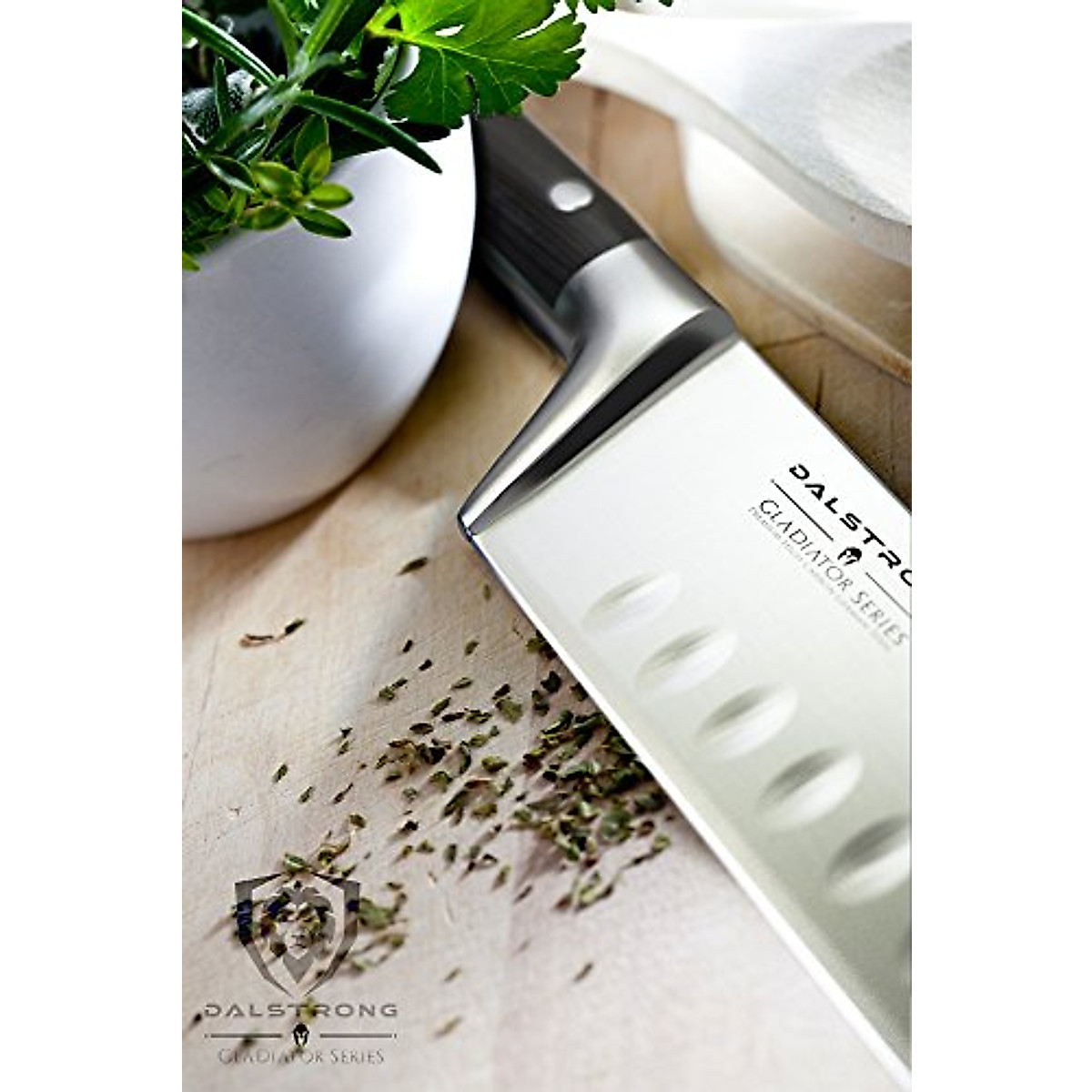 Dalstrong Santoku Knife - 7 inch - Gladiator Series ELITE - High Carbon German Steel - Sheath Included - Razor Sharp Kitchen Knife - Asian Vegetable Knife - NSF Certified