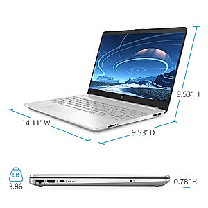 HP 15 Laptop (Latest Model), 15.6” Full HD Display, Intel Core i5-1135G7 (Beat i7-1065G7), 12GB RAM, 512GB SSD, Intel Iris X Graphics, Webcam, HDMI, Wi-Fi, Bluetooth, Windows 10 Home, Silver + Nly MP