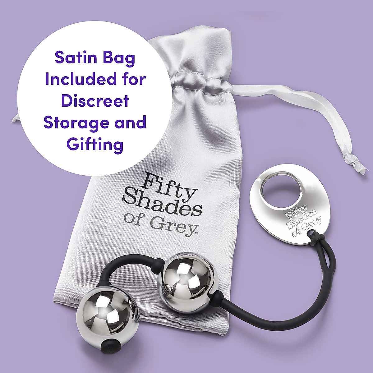 Fifty Shades of Grey Inner Goddess Silver Pleasure Balls - Exercise Kegel Balls for Women - 221g