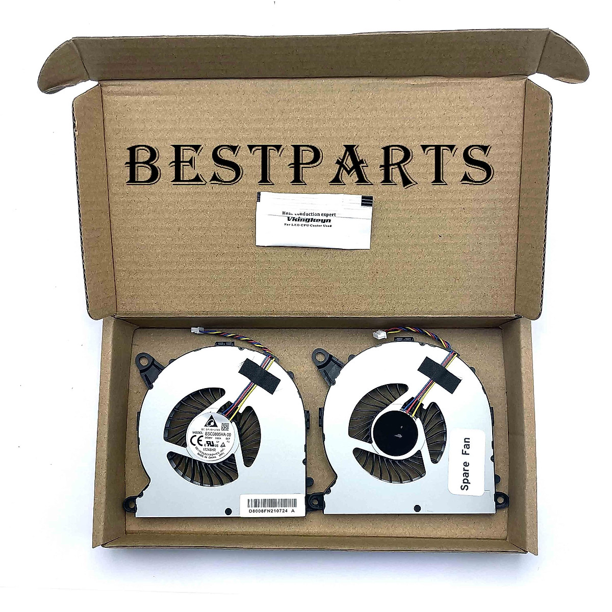 (2-Pack) BestParts CPU Cooling Fan Replacement for Intel NUC NUC8 NUC8i7BEH NUC8i5BEH NUC8i3BEH, P/N: BSC0805HA-00, 2 PCS Fan