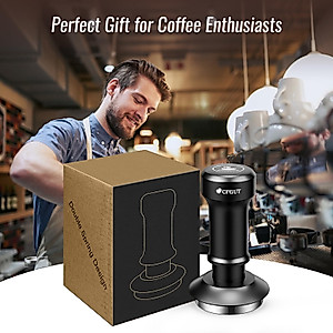 53mm Espresso Tamper - Dual Calibrated Spring Loaded Coffee Tamper - Premium Stainless Steel Base - Espresso Press Tamper for Barista Home Coffee Espresso Machine