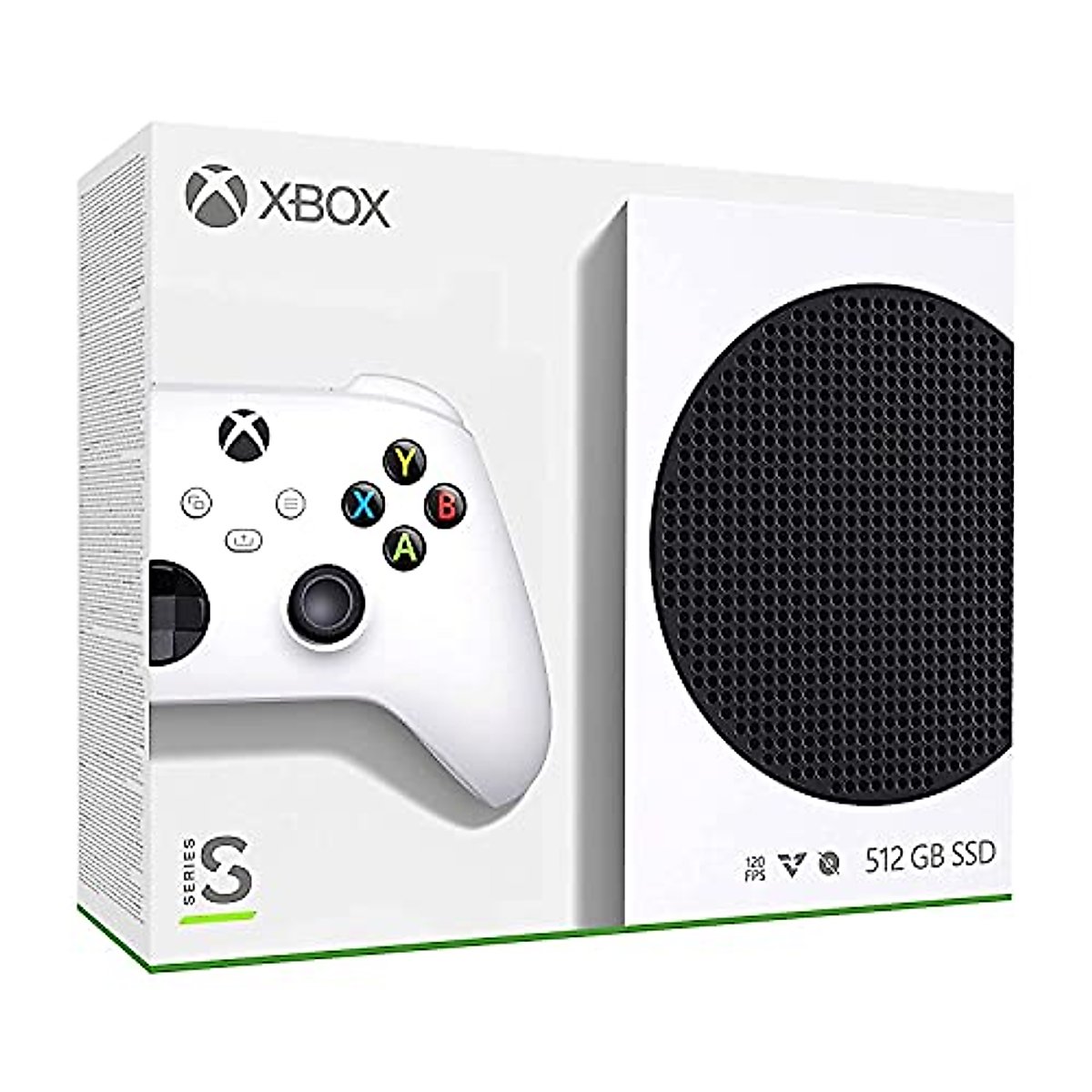 Microsoft Xbox Series S 512GB Game All-Digital Console + 1 Xbox Wireless1 Controller, White - 1440p Gaming Resolution, 4K Streaming Media Playback, WiFi (Renewed)