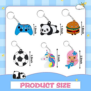 Stondino 62Pcs Video Game Party Favors Key Chains Bulk Keychains for Kids Party Favors Keyrings Bulk Mini Keychain for Classroom Prizes Kids Birthday Party Favor Gift Kids Goodie Bag Stuffers