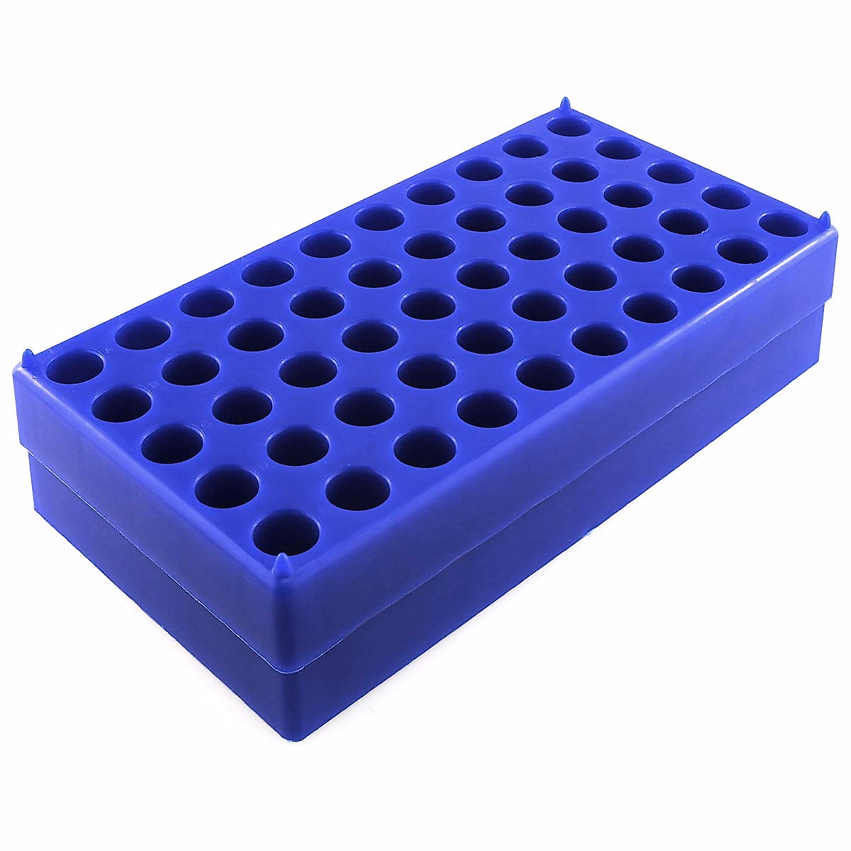 E-outstanding Vial Rack 2PCS 190x100x25mm Blue Stackable Tube Rack Centrifuge Tubes Rack for 12mm 1.5ML/2mL 50 Standard Vials