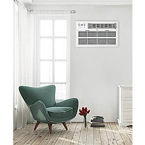 PerfectAire 4PATW8000 8,000 BTU Thru-the-Wall Air Conditioner with Remote Control, EER 10.6, 300-350 Sq. Ft. Coverage, White, 8,000 BTU 115V