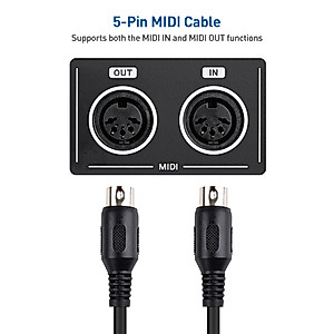 Cable Matters 2-Pack 5 Pin DIN MIDI Cable, 5 Pin MIDI Cable - 6 Feet