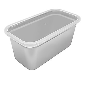 DYNAMI 8 Pcs Stainless Steel Food Storage Containers with Lids,1/3 Size 6 Inch Deep Hotel Pans Steam Table Pan,2L/0.5gal Large Restaurant Pans Food Prep Pan,for Catering Supplies,Oven& Freezer Safe