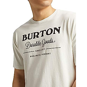 Burton Mens Durable Goods Short Sleeve Tee, Stout White New, Large