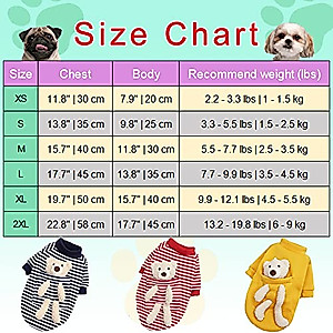 Dog Sweater Dog Sweaters for Small Medium Dogs with Pocket Bear Warm Small Dog Sweater Soft Puppy Sweaters for Small Dogs Winter Pet Dog Cat Sweater Clothes for Girls or Boys