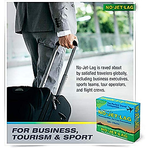 Miers Laboratories No Jet Lag Homeopathic Jet Lag Remedy (1 Pack, 32 Chewable Tablets), Travel Must Have, Flight Essential for Jet Lag Relief, Plant-Based.