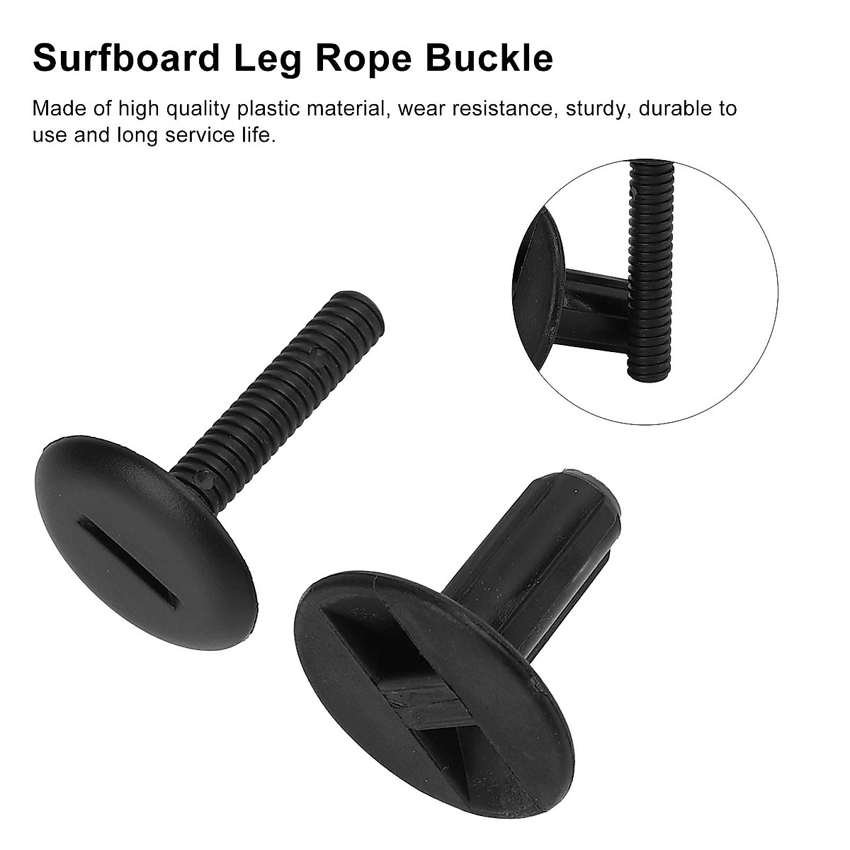 EVTSCAN Surf Board Leash Leg Rope Plug - Surfing Screw Leg Rope Plug Safety Foot Buckle Surfboard Accessory