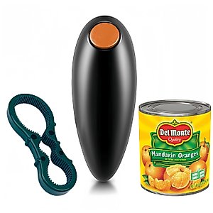 YXZMZ Electric Can Opener One Touch Automatically open the can for Any Size Smooth Edge Electric Can Opener for Seniors, Arthritis, and Chef, Black