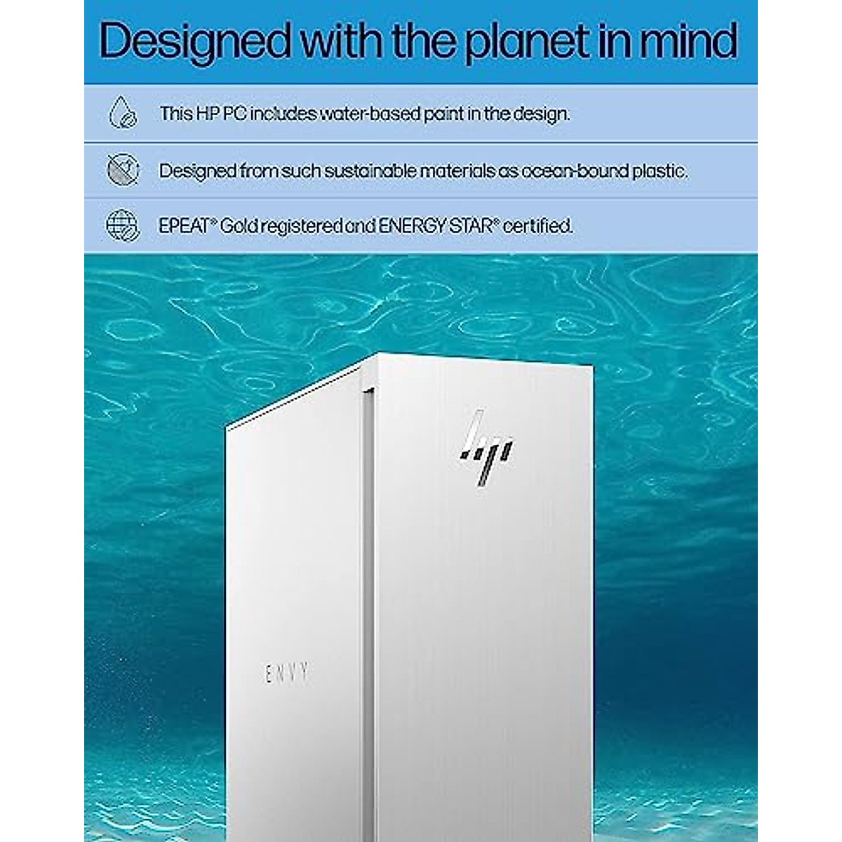 HP 2022 Envy Gaming Desktop, Intel Core i9-12900 Processor, 32GB DDR4 RAM, 1TB PCIe SSD + 1TB HDD, NVIDIA GeForce RTX 3070 8G DDR6, Win 11 Pro, White, 32GB USB Business Card