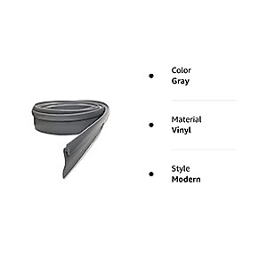 Gordon Glass® Angled Gray Vinyl for Framed Shower Door Drip Rail - 36" Long, Framed Shower Door Bottom Sweep, Made in USA.
