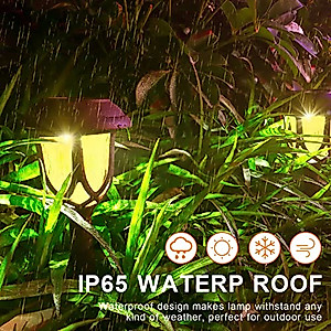 StarGinz Solar Lights Outdoor Decorative,10 Packs Solar Pathway Lights,Powered Landscape Lighting,Waterproof Solar Powered Garden Yard Lights for Walkway Sidewalk Driveway-Warm White