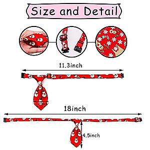 JpGdn 20PCS Christmas Small Dog Neckties Xmas Ties Bulk for Small Medium Girl Boy Puppy Doggy Kitten Bunny Rabbit Adjustable Pet Ties Grooming Costumes Accessories for Festival Holiday