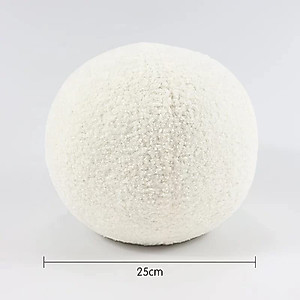 Oval Round Pillow Cushion Boucle-Like Round Throw Pillow for Modern Home Decor on Sofa Couch by MinMod, 1 Count (Pack of 1)