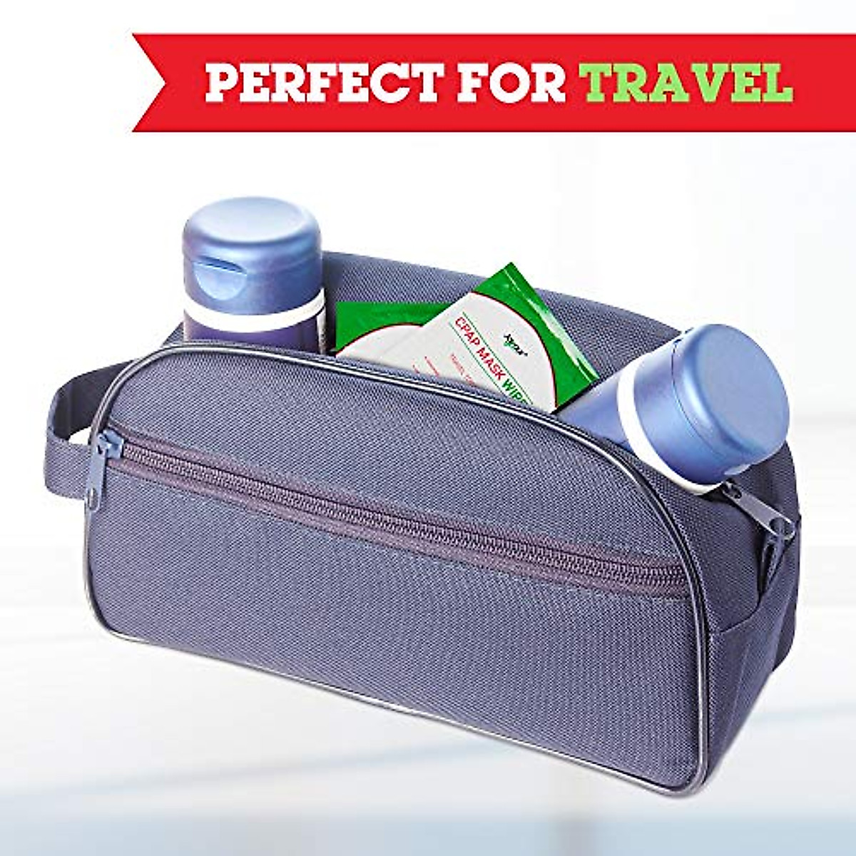 40 Pack - Travel CPAP Mask Wipe Towelettes - 40 Wipes Total {1 Wipe Per Packet} Unscented, 100% Cotton, Lint Free | For Cleaning CPAP Mask | Perfect For Travel