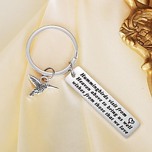 Kivosliviz Hummingbird Keychain Humming Bird Lover Keyring Gift for My Love Wishes Jewelry Hope Gift