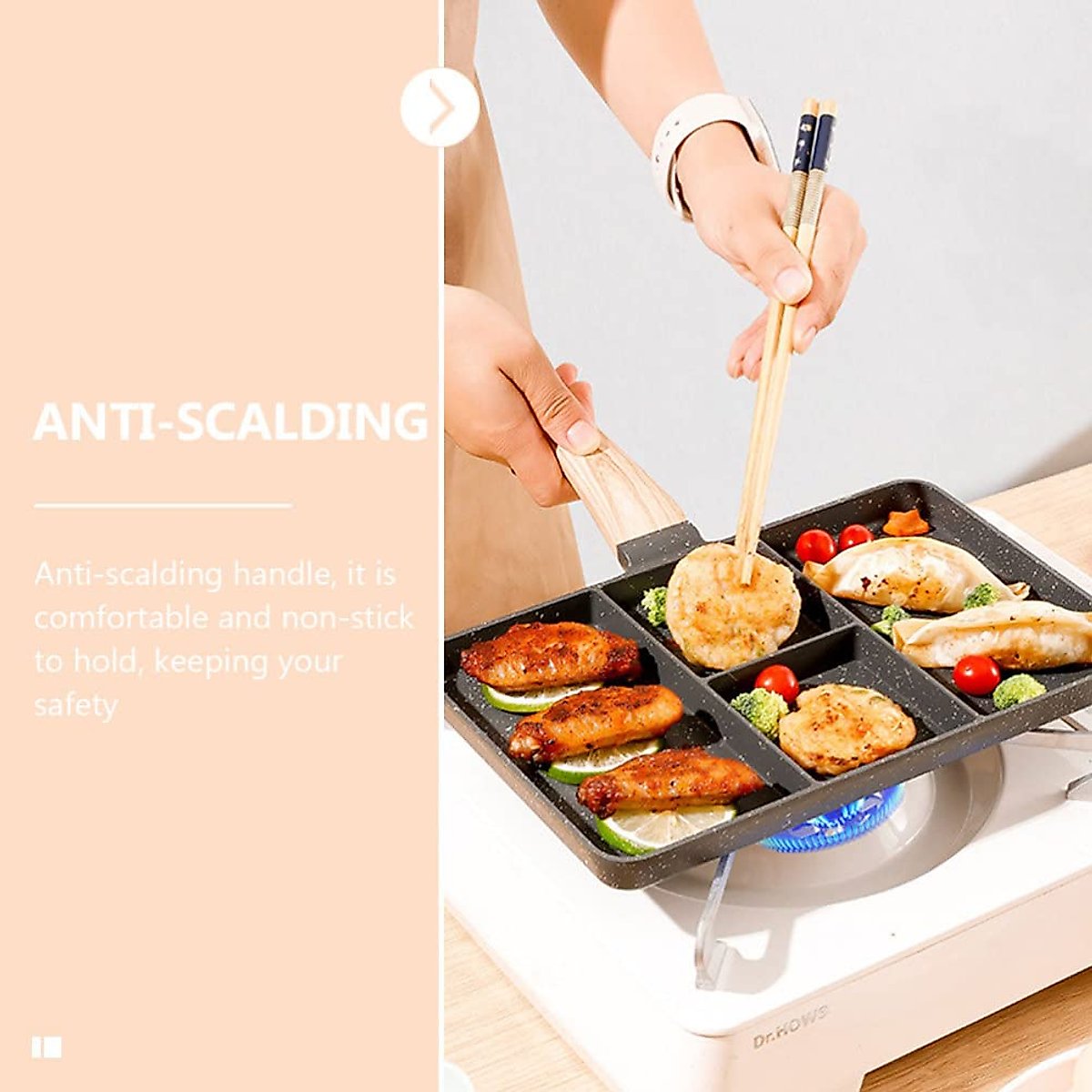 CALLARON Ergonomic Multi Function Nonstick Chicken Pan Breakfast Frying Pan Steak Compatible Gas Induction Cookware