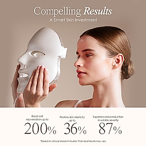 Project E Beauty LightAura LED Face Mask 7 Colors Light Therapy | Anti-Aging Facial Skincare Routine | Skin Tightening | Calm Inflammation | Reduce Wrinkle | Brightens Skin | Collagen Boost