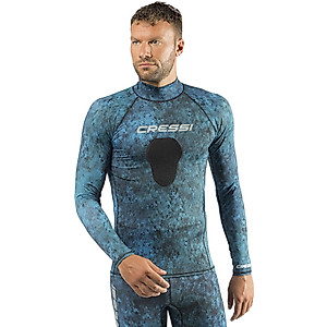 Cressi Hunter Rash Guard, camo blue, XL