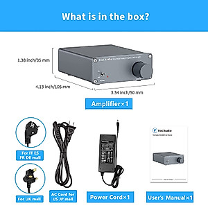 Fosi Audio TDA7498E 2 Channel 160W x2 Stereo Audio Amplifier Mini Hi-Fi Class D Car Integrated Amp for Passive Speakers with 24V Power Supply