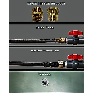 Badger Tactical Heavy Duty 130 Gallon Water Bladder/Water Tank-Includes Brass Fittings for Quick Garden Hose Connection-Emergency Water Storage/Camping Gear/Survival Kit/Alternative to Water Barrel