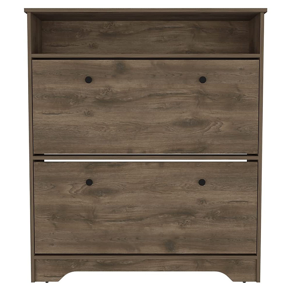 ZLECTIO Shoe Rack for Entryway, Shoe Storage Cabinet with Two Extendable Shelves and One Open Shelf, Brown Shoes Organizer for Bedroom Living Room Home Office Dorm Apartment Hallway