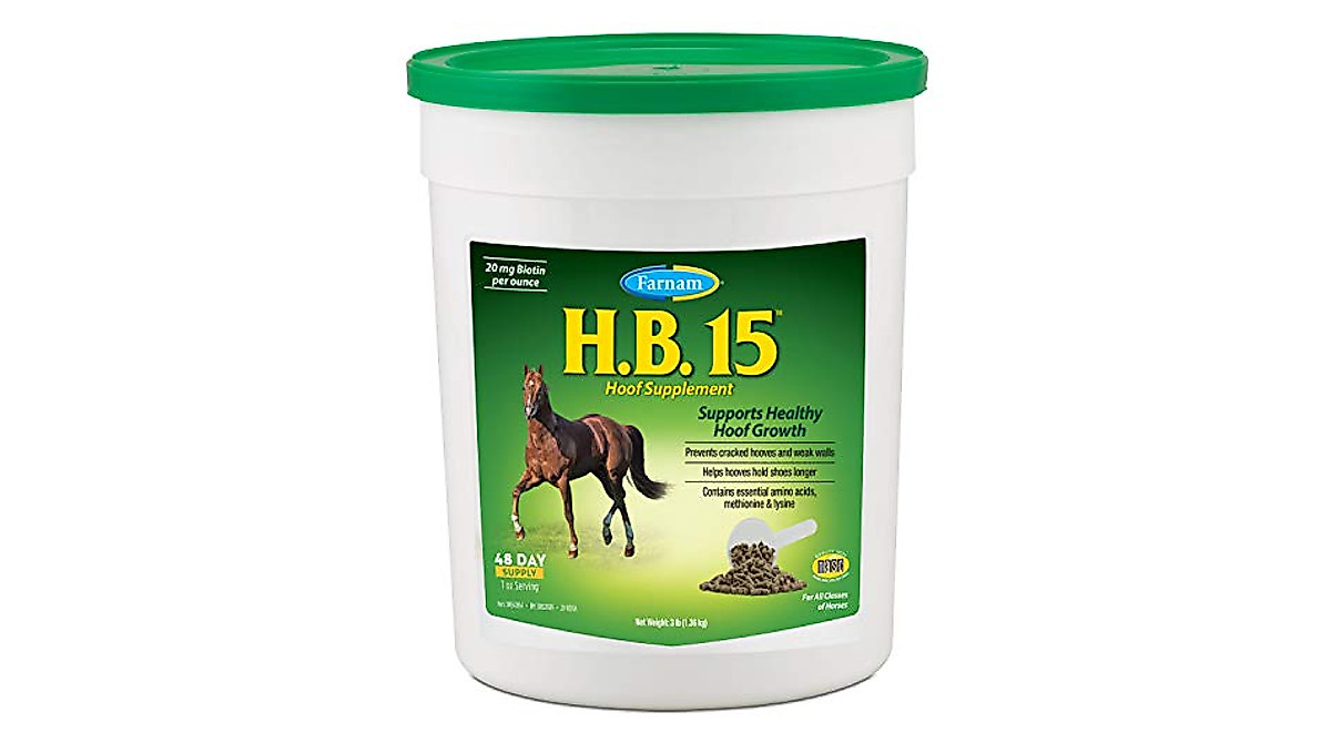Farnam HB 15 Hoof Supplement for Healthy Hoof Growth | 48-Day Supply