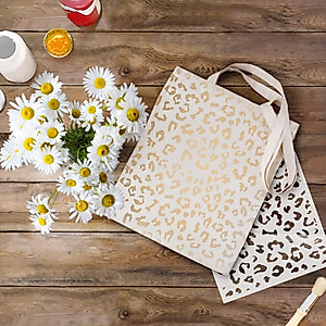 GSS Designs Leopard Skin Stencil - Reusable Cheetah Print Stencils for Painting on Wood Fabric Baking Furniture Wall Floor Decor (12'' x 12'')