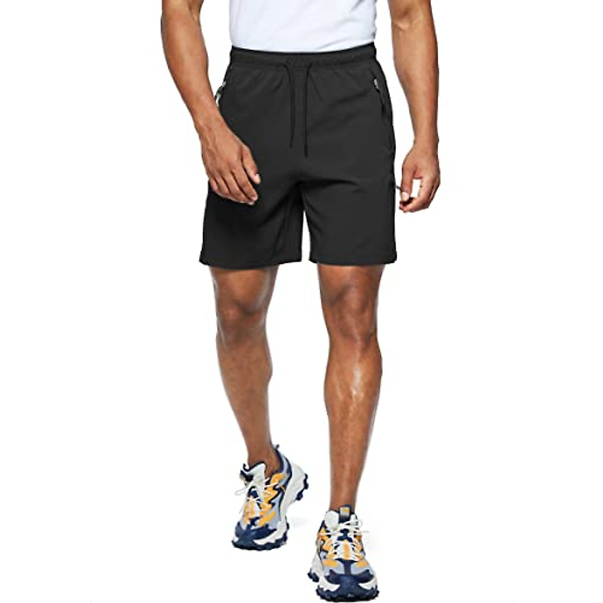 Viodia Men's Hiking Cargo Shorts Stretch Quick Dry Lightweight Workout Shorts for Men Casual Fishing Athletic Shorts with Pockets Black