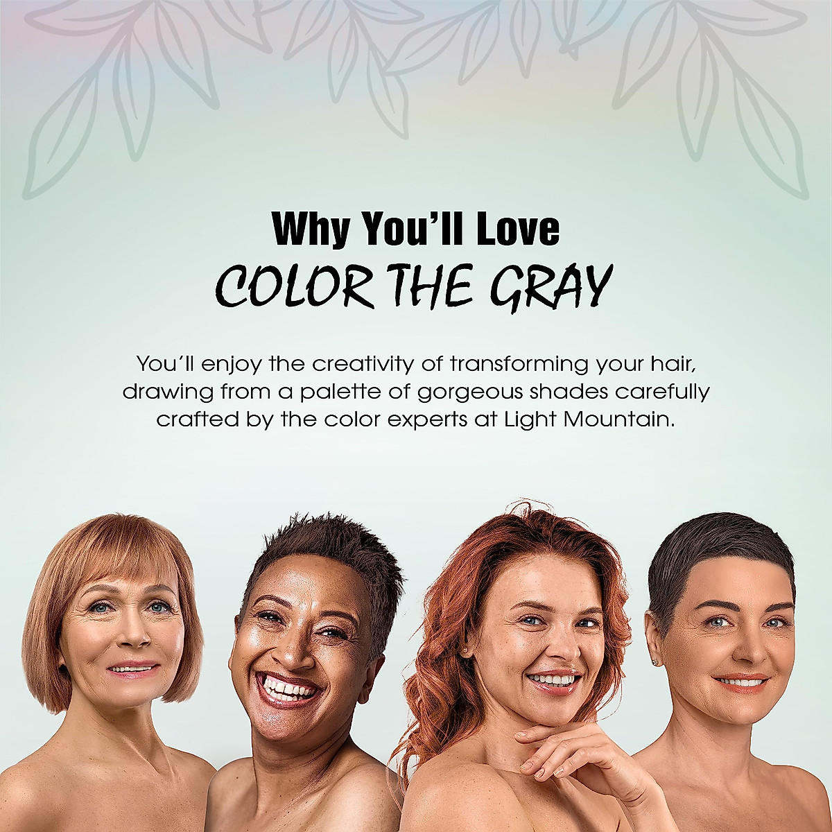 Light Mountain Natural Color the Gray Step 1 - Bulk 1 Pound Powder for Covering White, Gray, or Platinum Blond Hair, 16 Oz