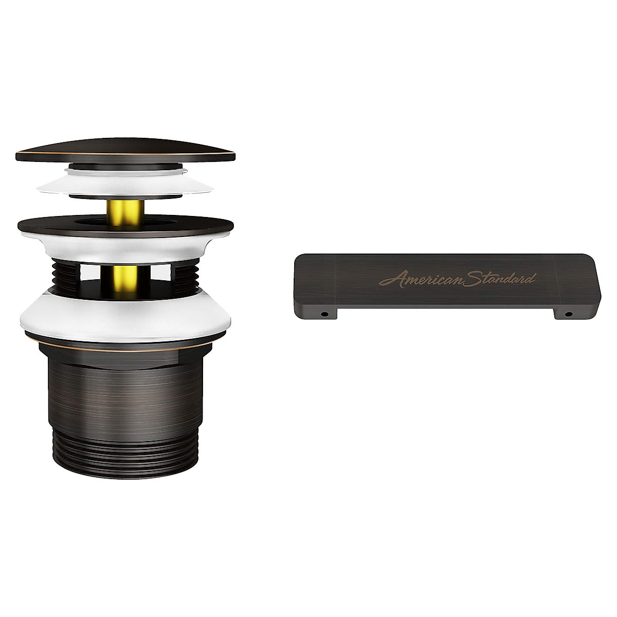 American Standard 1680100.278 Overflow Cover and Drain Kit, Legacy Bronze