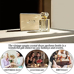 H&D HYALINE & DORA H&D Crystal Perfume Bottles Empty Refillable Decorative Bottles Glass Bottles for Home Decor Lady Gift