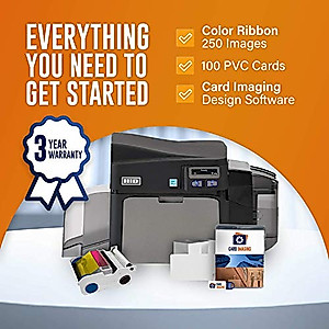 Fargo DTC4250e Single-Side ID Card Printer & Supplies Package 52000