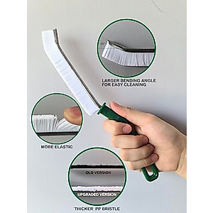 KINGSEM 2024 New Crevice Cleaning Brush, Hard-Bristled Washing Brush, Corner Edge Cleaning Brush, Multifunctional Gap Brushes for Kitchen countertop Surfaces, Windows Groove, Tiles & Faucets - 3PCS