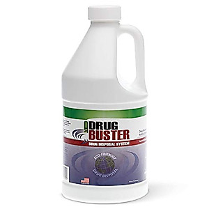 Medline Drug Buster Drug Disposal System, 64 oz bottle, used for pill disposal, destroys prescription medications safely, and safe disposal of medications
