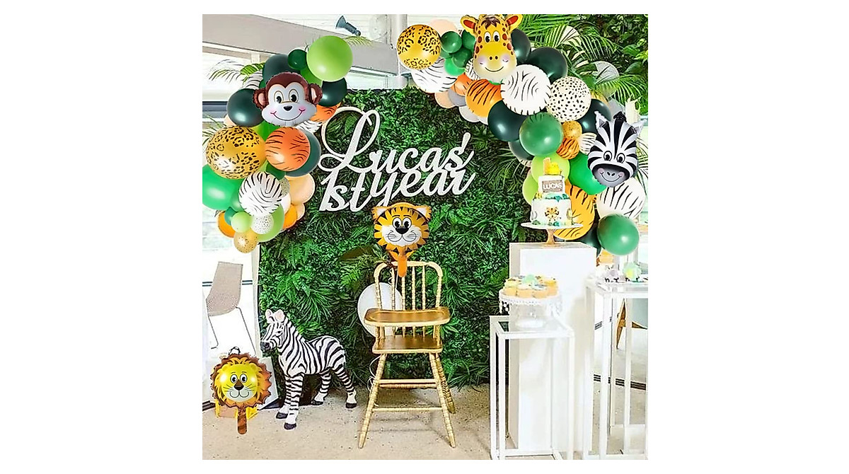 Safari Birthday Decorations - 58PC Jungle Theme Kit
