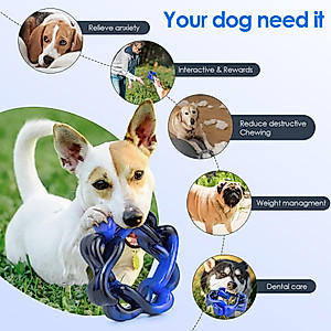 DAOZIJI Durable Dog Chew Toys Ring for Aggressive Chewers, Tough Dog Toys for Aggressive Chewers Small Medium Large Breed, Interactive Dog Ring Toys for Boredom,Super Chewer Dog Toys Chew to Keep Busy