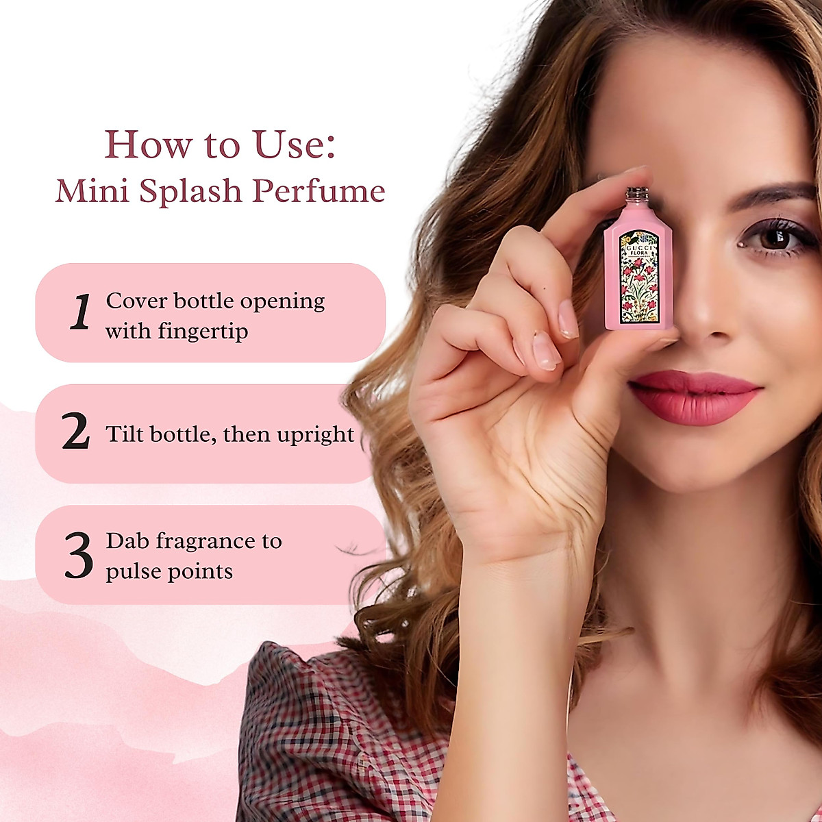 Gucci Flora Gorgeous Gardenia Perfume for Women EDP Mini Splash Top 0.16 Fl Oz