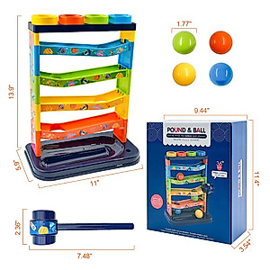 JooyTooy Pound a Ball Toy for Toddlers Boys and Girls, Drop Ball Toys Best Gifts for 1 2 3 4 5 Years Baby,STEM Educational Hammer Toys, Learning, Active, Early Developmental Toys