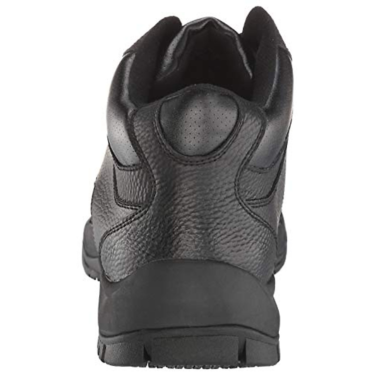 Dr. Scholl's Shoes Men's Charge Slip-Resistant Work Boot, Black Leather, 12 Wide