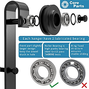 ZEKOO 6.6 FT Double Track Bypass Barn Door Hardware Kit Low Ceiling Wall Mount for Closet Double Wooden Doors (6.6FT Bypass kit)