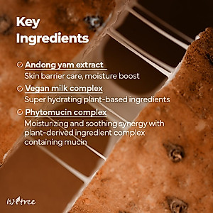 IsNtree Yam Root Vegan Milk Cleanser 220ml, 7.43 fl.oz | Korean Skincare | Rich & Creamy Texture | Hydrating & Mild | Vegan Skincare