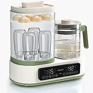 Baby Bottle Electric Steamer and Dryer, Feekaa Multifunctional Bottle Warmer with 44 oz Electric Kettle for Breastmilk Formula - Baby Formula Water Warmer - Fits up to 4 Baby Bottles and 6 Accessories